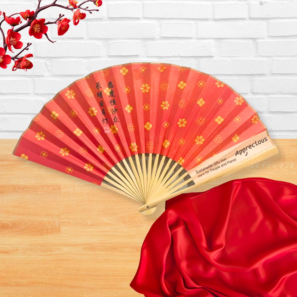CNY 2026 Rice Paper Fan Home Decor