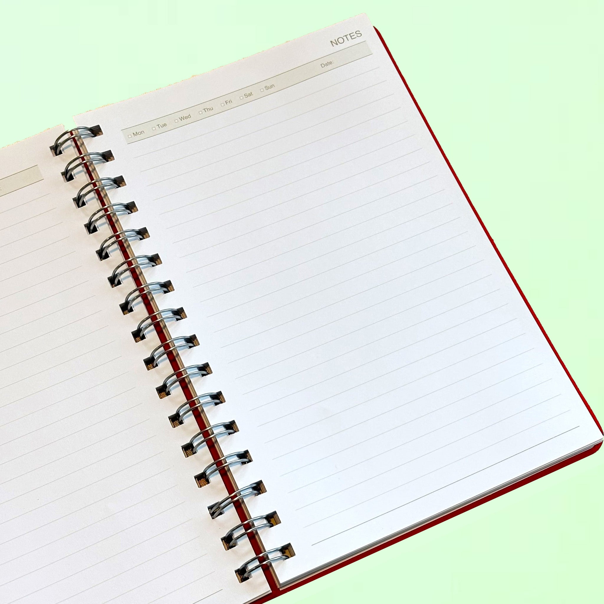 Wire O Notebook with Hard Cover (Red)